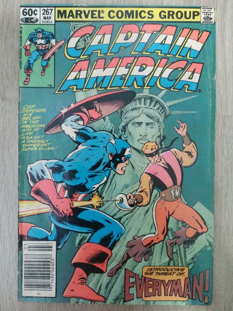 Captain America #267 - Marvel 1982 - 1st Everyman appearance, Hobbies ...