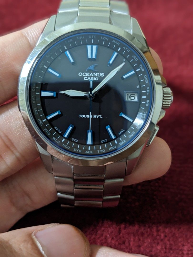 Casio Oceanus OCW-S100-1AJF Titanium Solar Wristwatch, Luxury, Watches ...