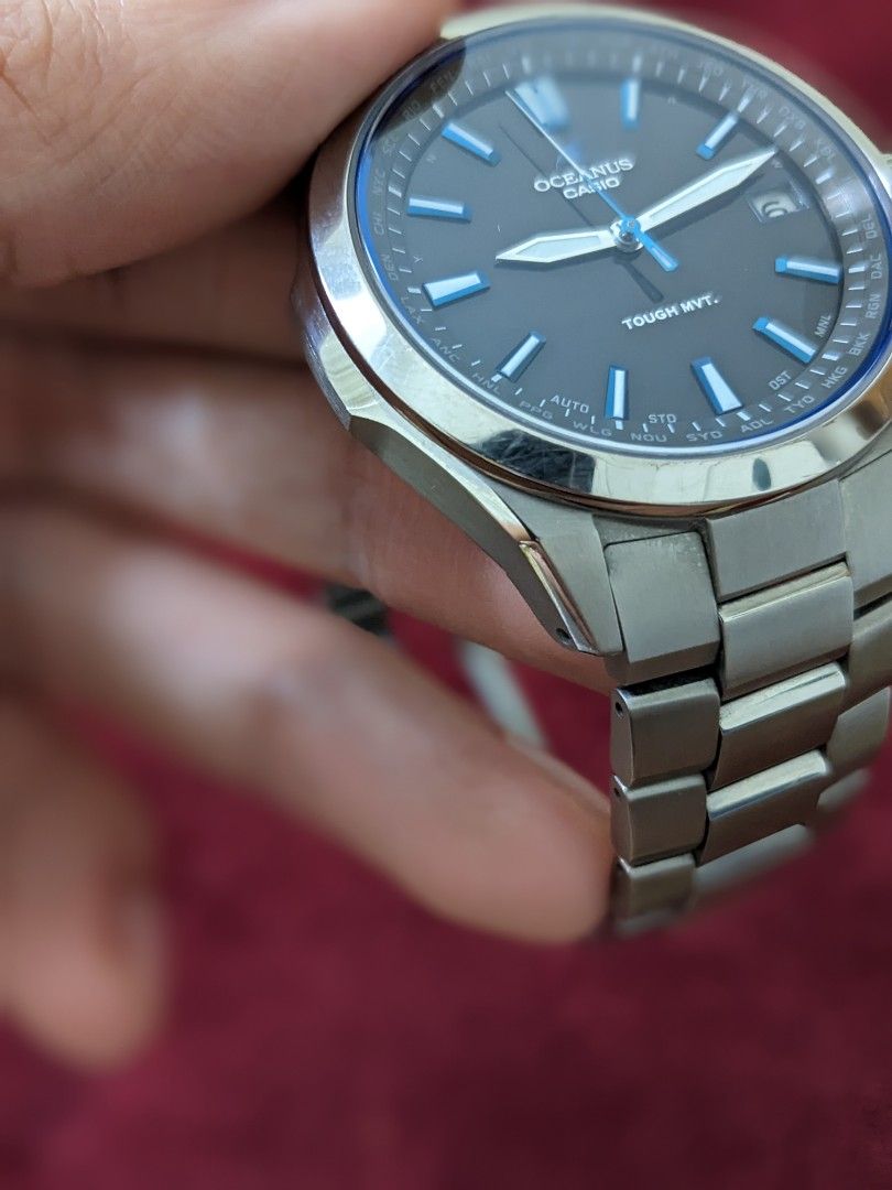 Casio Oceanus OCW-S100-1AJF Titanium Solar Wristwatch, Luxury, Watches ...