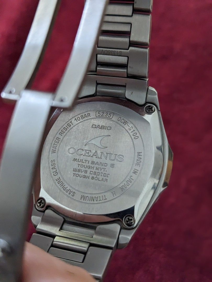 Casio Oceanus OCW-S100-1AJF Titanium Solar Wristwatch, Luxury, Watches ...