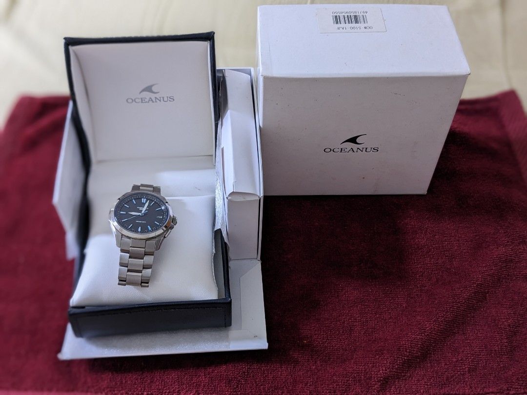 Casio Oceanus OCW-S100-1AJF Titanium Solar Wristwatch, Luxury, Watches ...