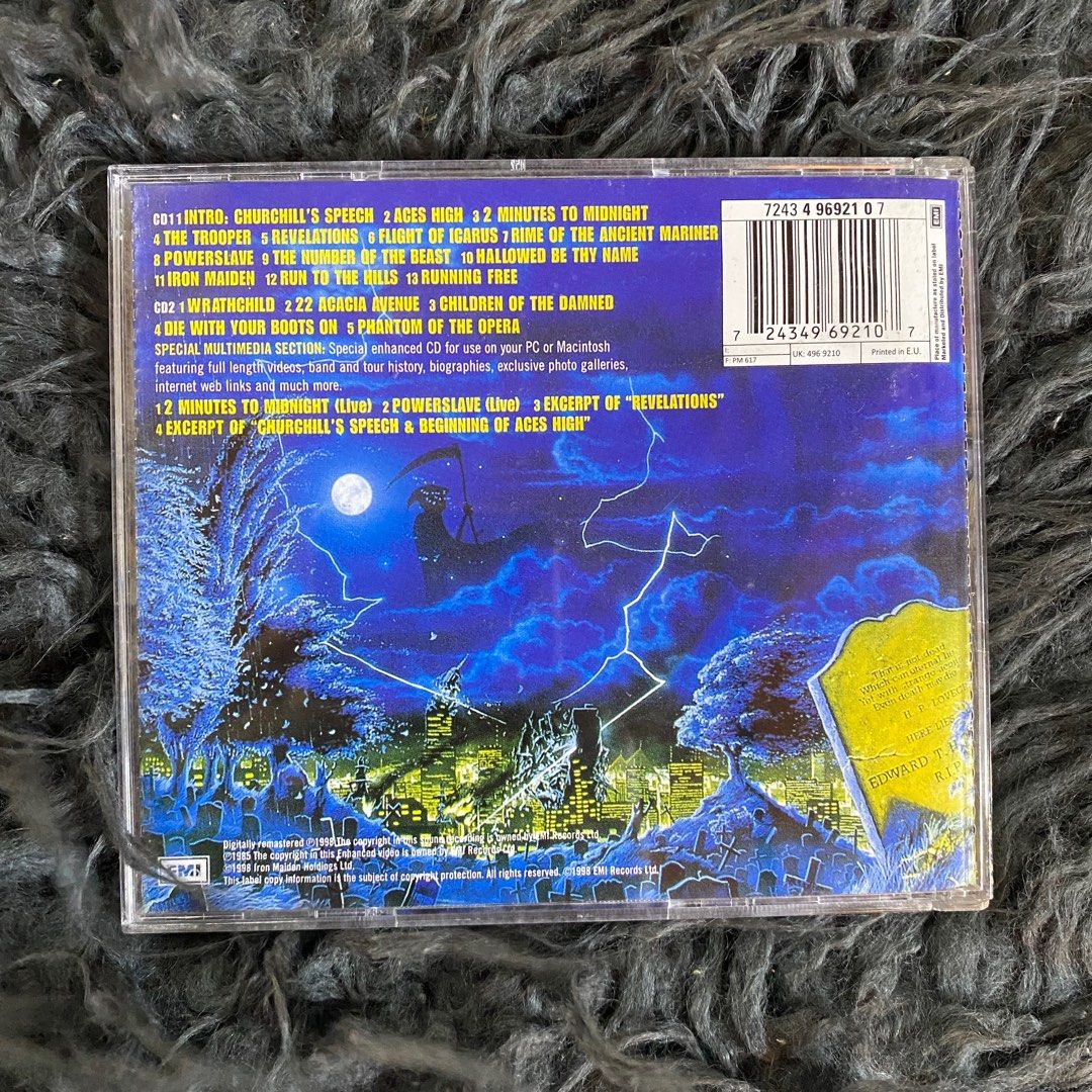 CD IRON MAIDEN Live After Death (2cd), Hobbies & Toys, Music & Media ...