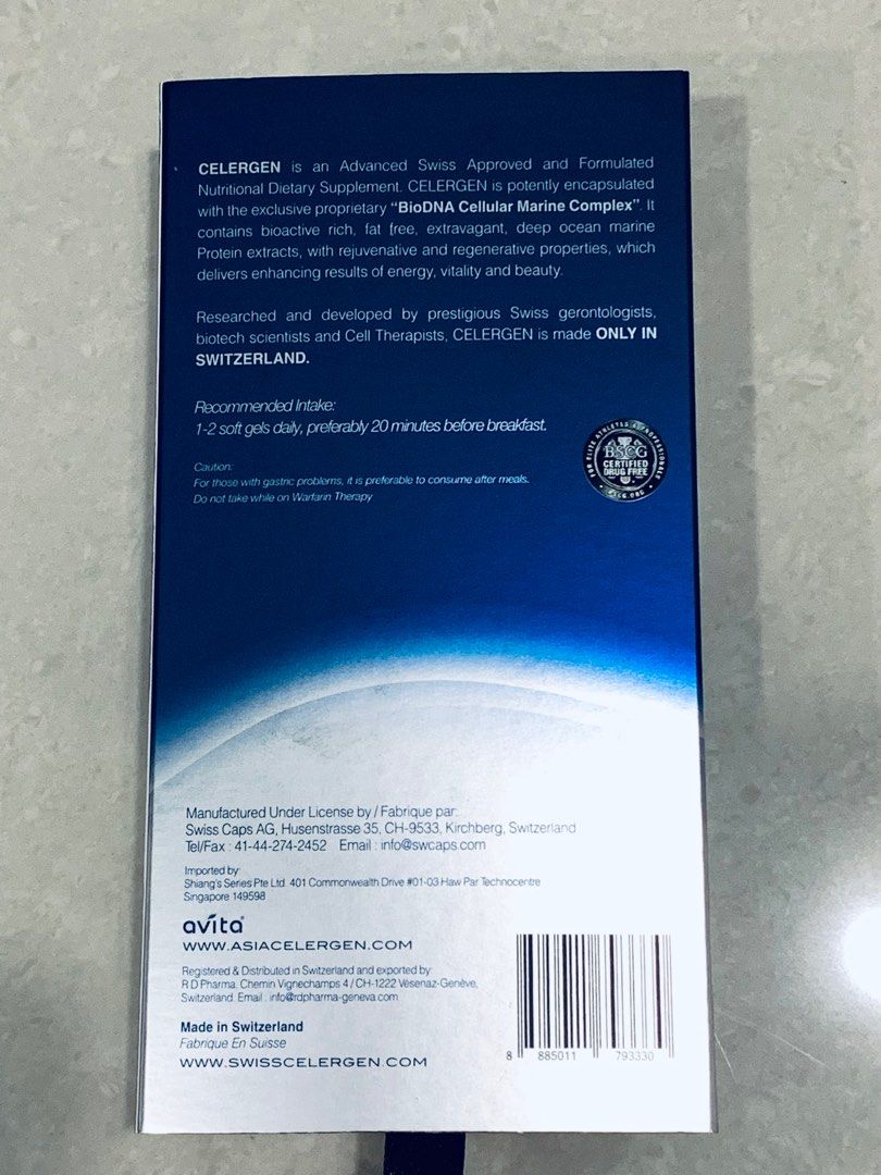 Celergen Switzerland Regenerate Youth Complexion Collagen Health ...