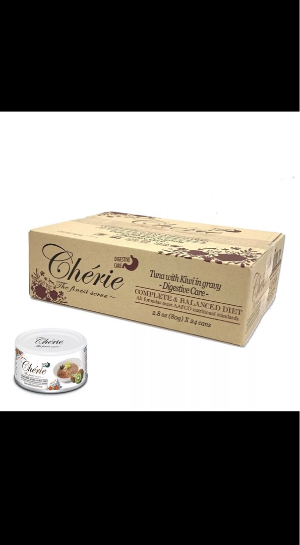 Cherie, Complete & Balanced Series Cat Food, 80g x 24 cans (pH Care, Digestive Care, Healthy ...