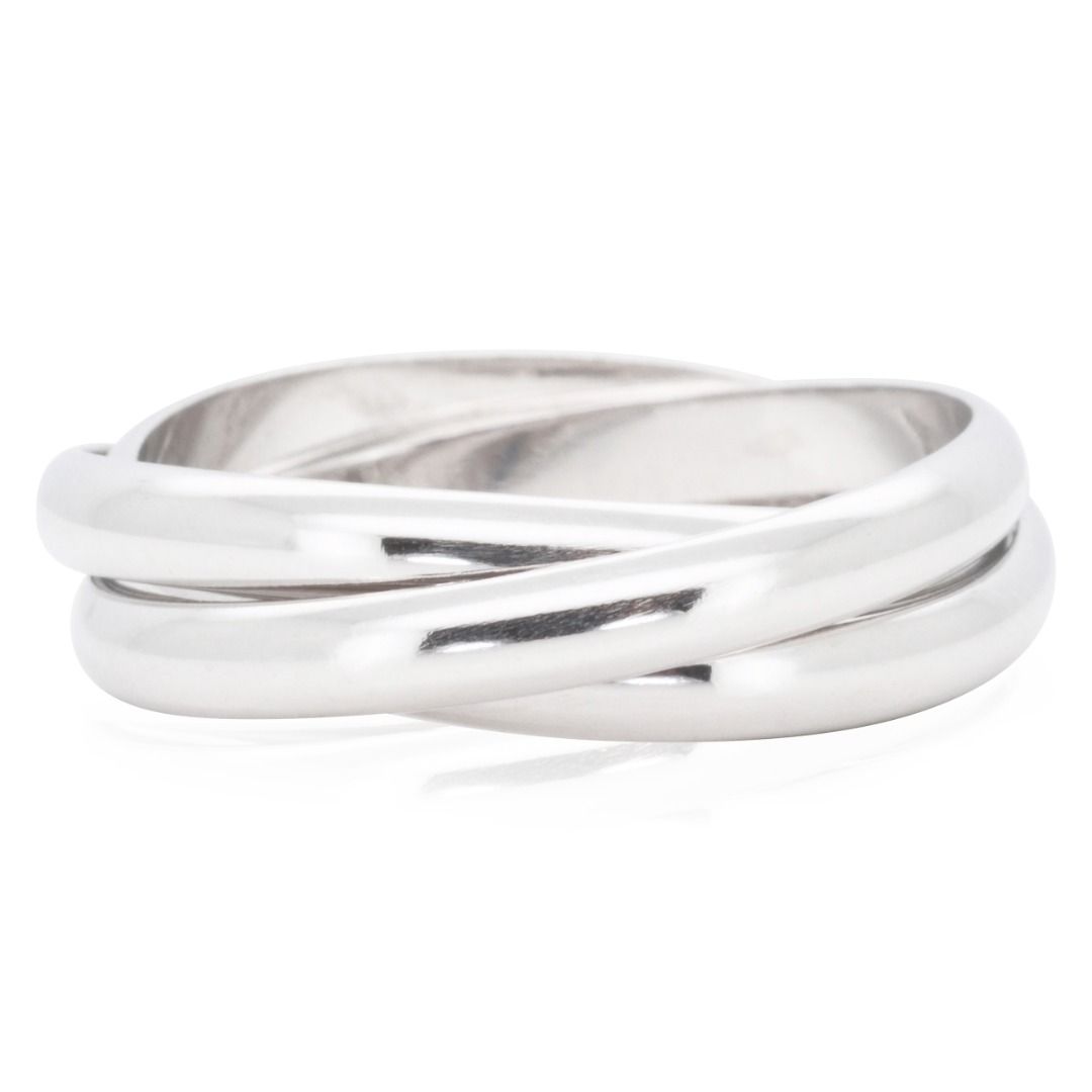 Classic 8.10g 18K Platinum Cartier Knot-Style Ring - 172511, Women's ...