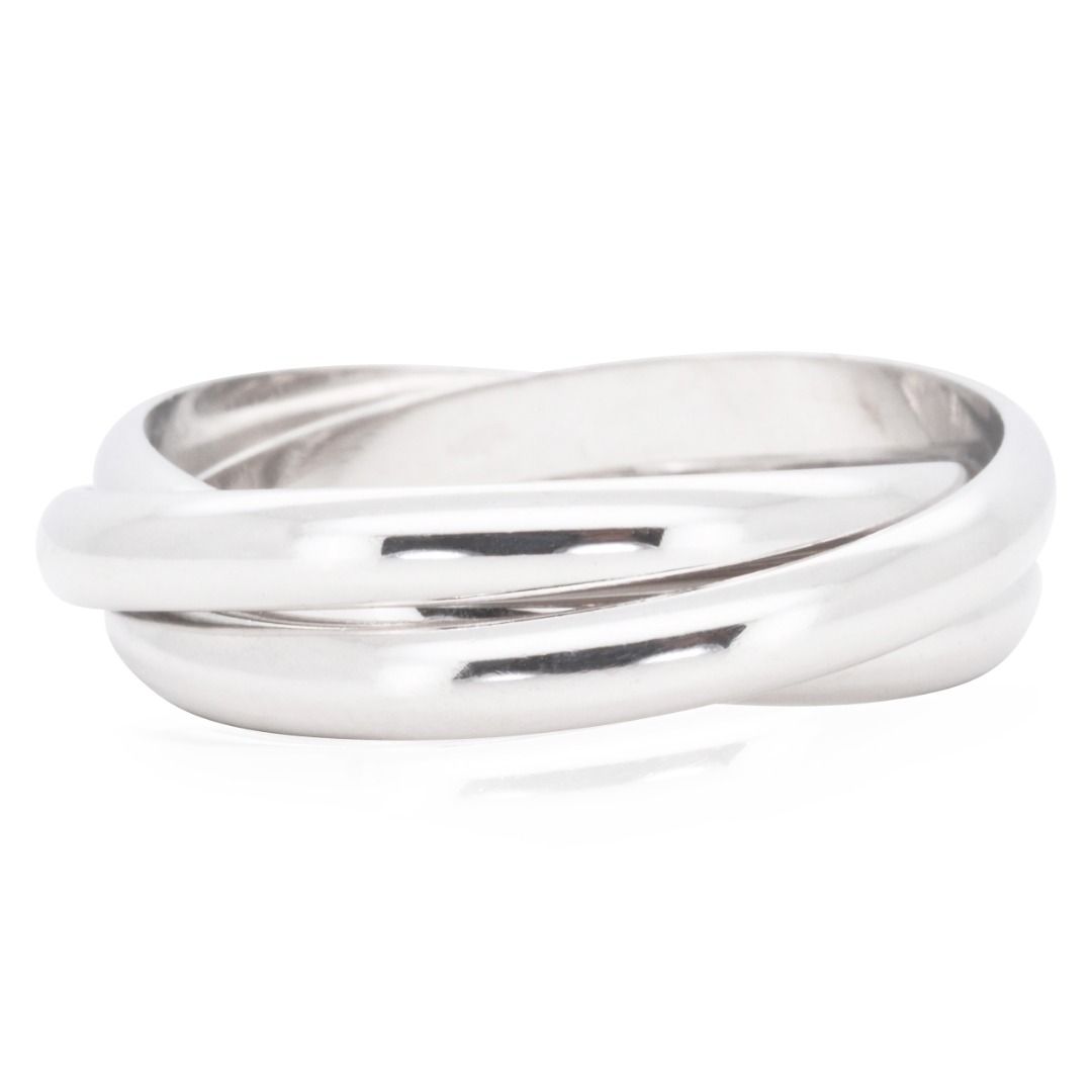 Classic 8.10g 18K Platinum Cartier Knot-Style Ring - 172511, Women's ...