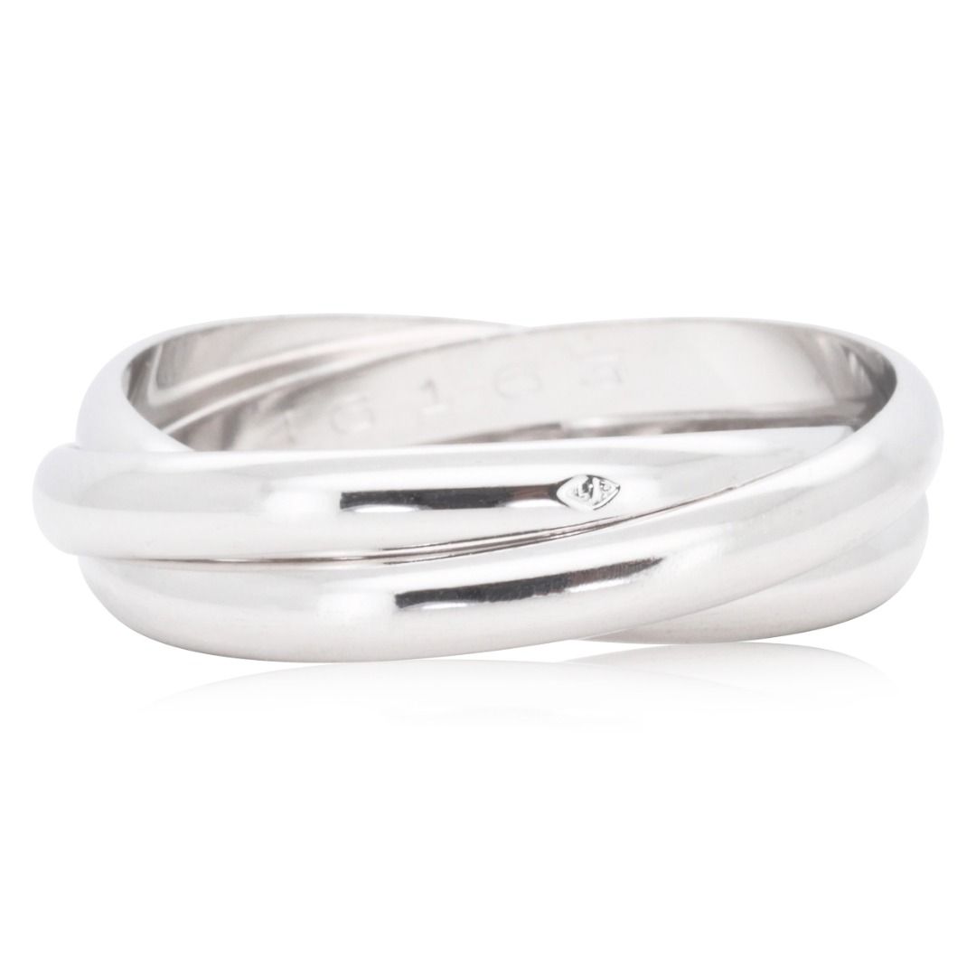 Classic 8.10g 18K Platinum Cartier Knot-Style Ring - 172511, Women's ...