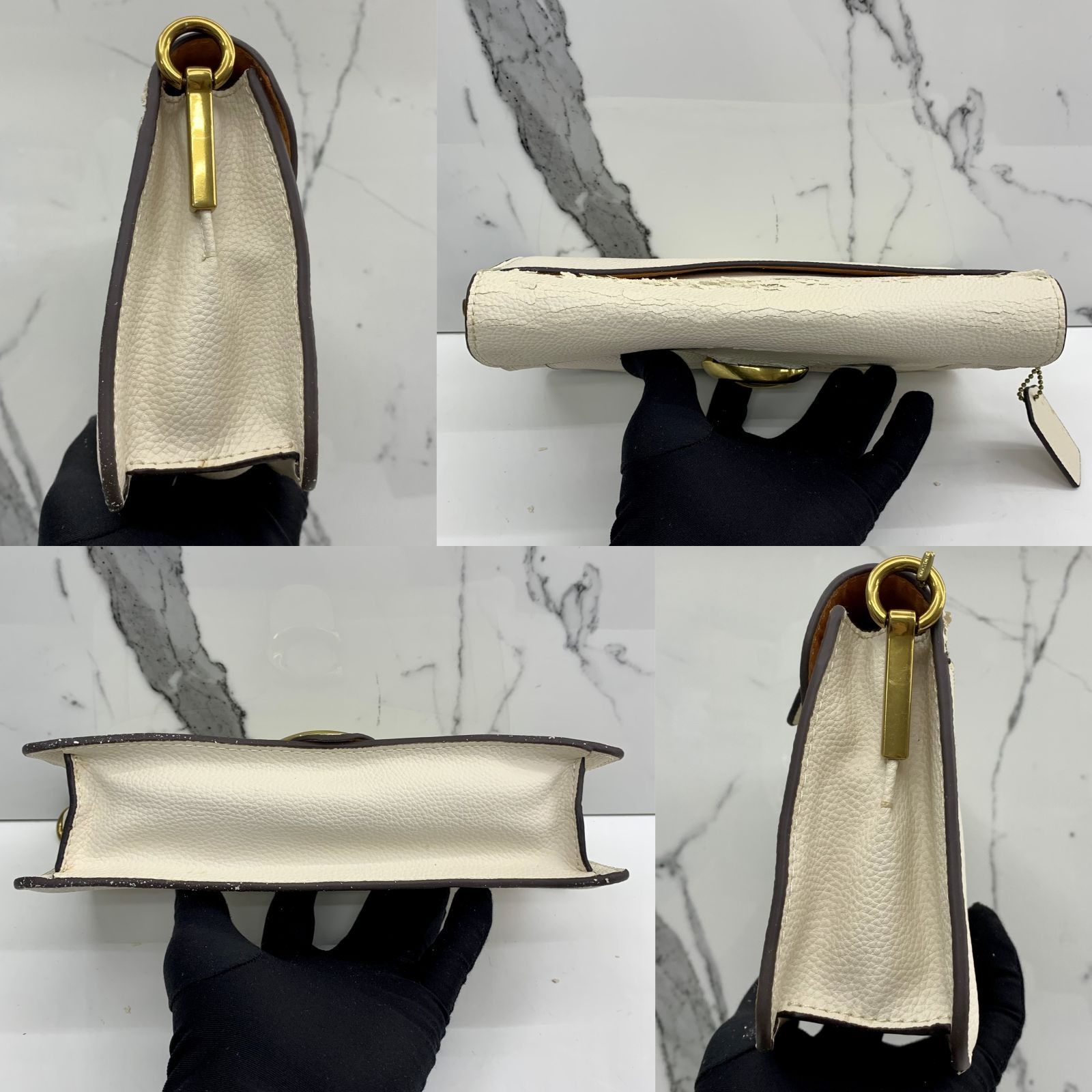 COACH 73995 WHITE LEATHER TABBY SHOULDER BAG 237020328 WE, Luxury, Bags ...