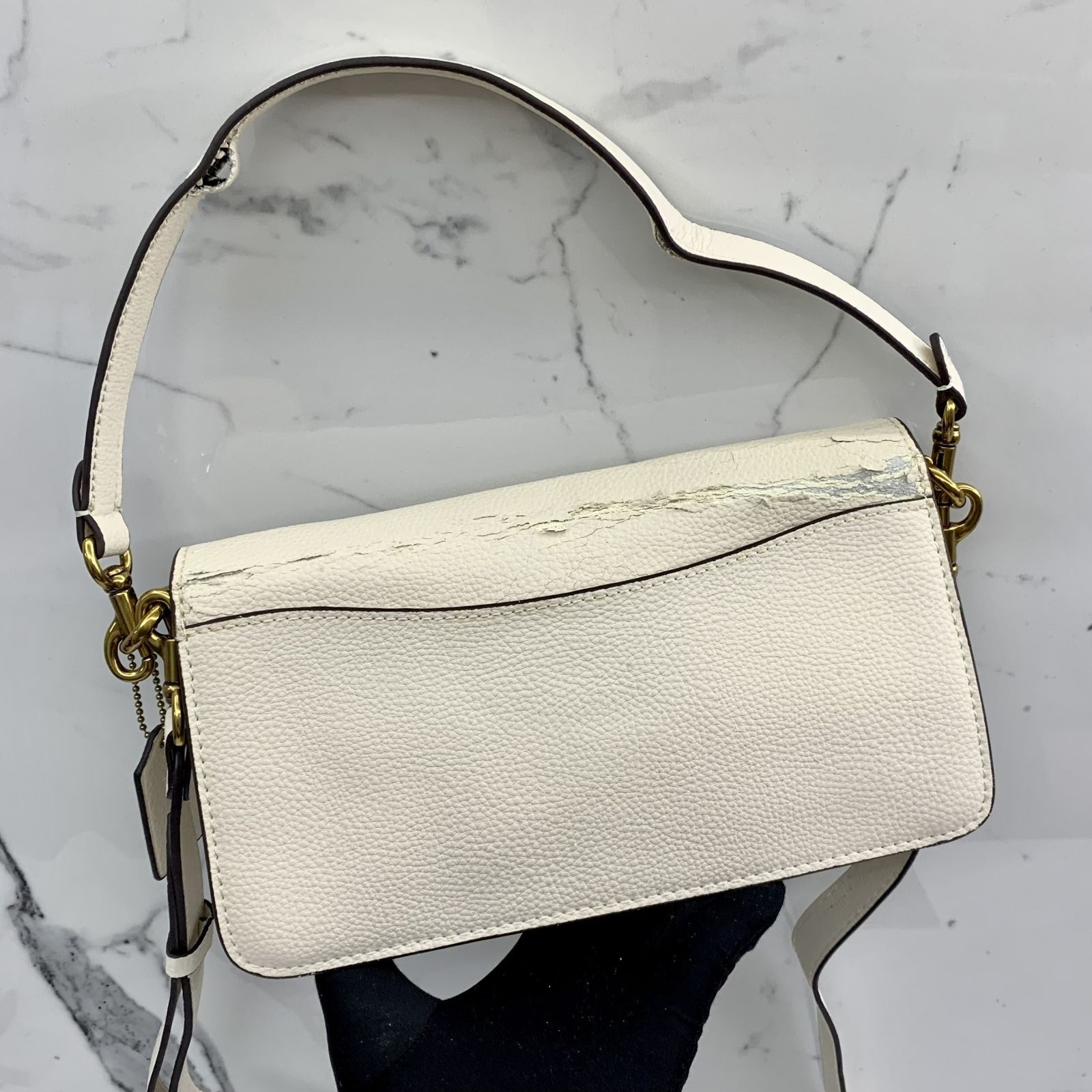 COACH 73995 WHITE LEATHER TABBY SHOULDER BAG 237020328 WE, Luxury, Bags ...