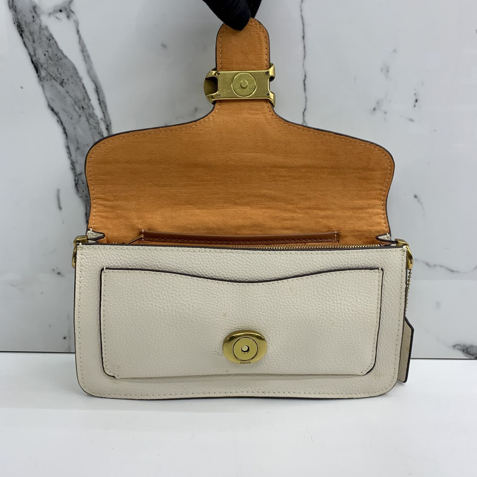 COACH 73995 WHITE LEATHER TABBY SHOULDER BAG 237020328 WE, Luxury, Bags ...