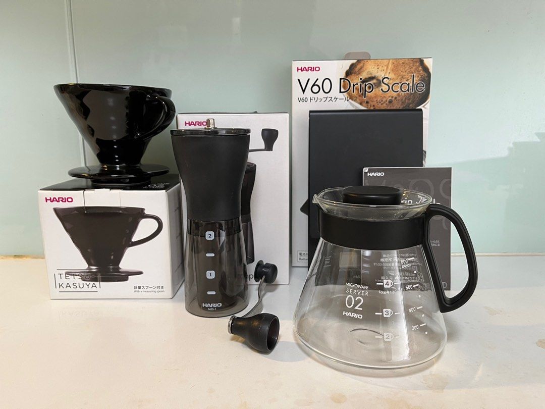 Complete premium Hario drip coffee set, Furniture & Home Living ...