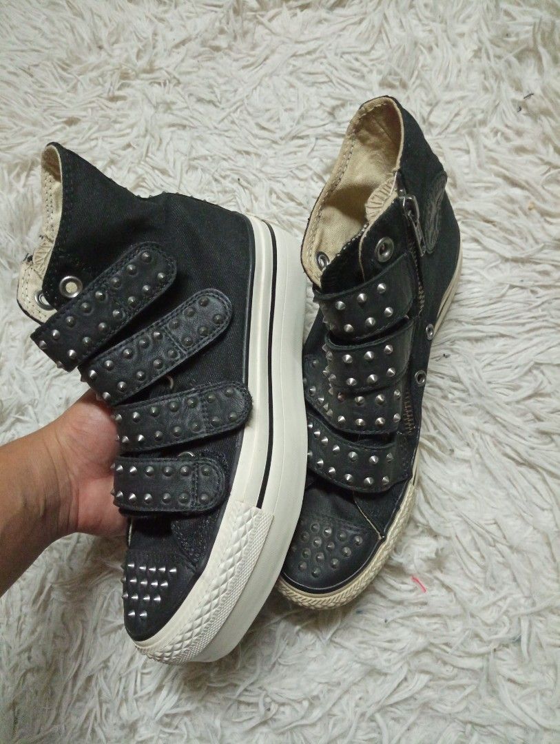 converse studded goth punk sneaker rare, Women's Fashion, Footwear ...