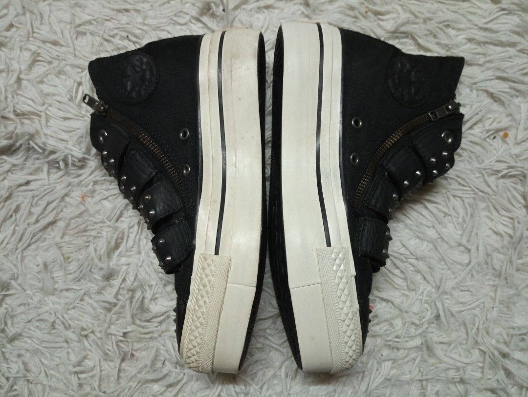 converse studded goth punk sneaker rare, Women's Fashion, Footwear ...