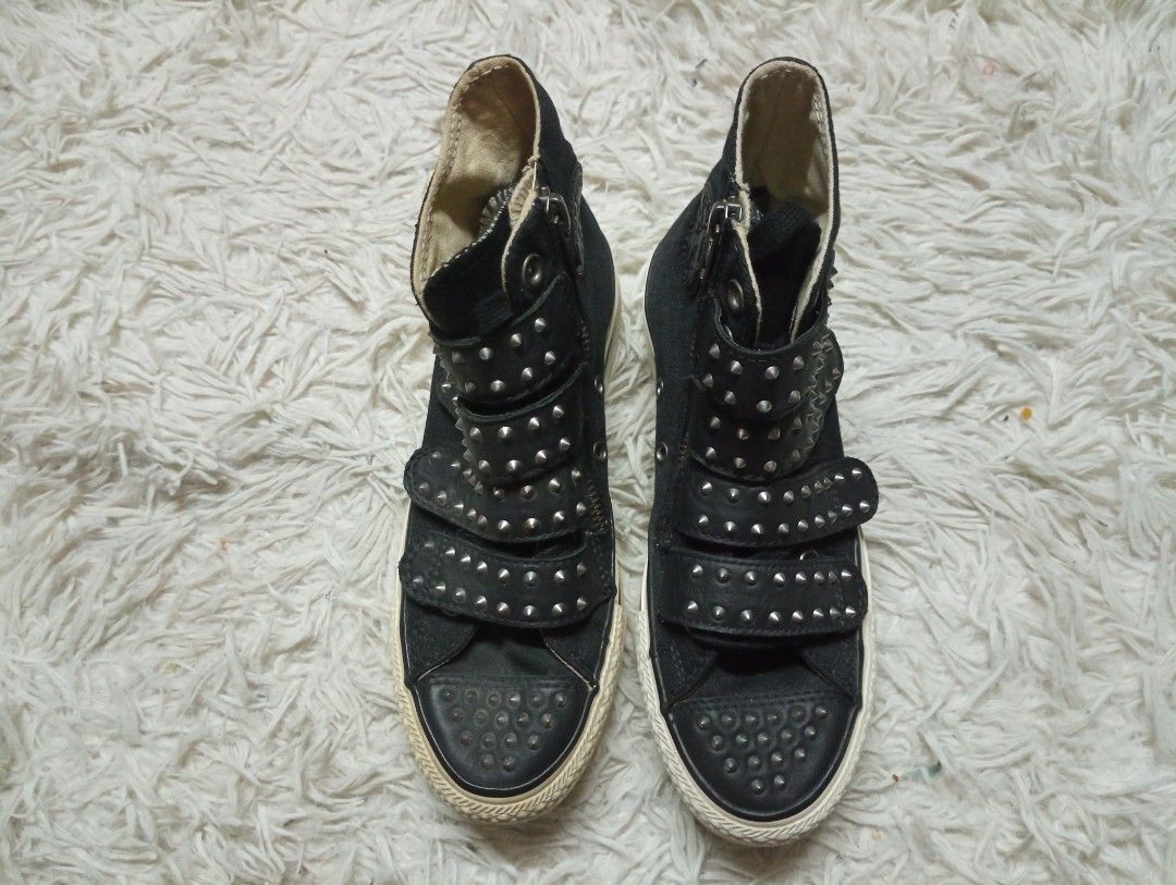 converse studded goth punk sneaker rare, Women's Fashion, Footwear ...