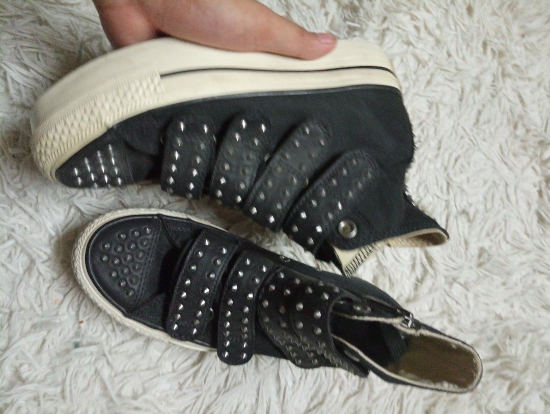 converse studded goth punk sneaker rare, Women's Fashion, Footwear ...