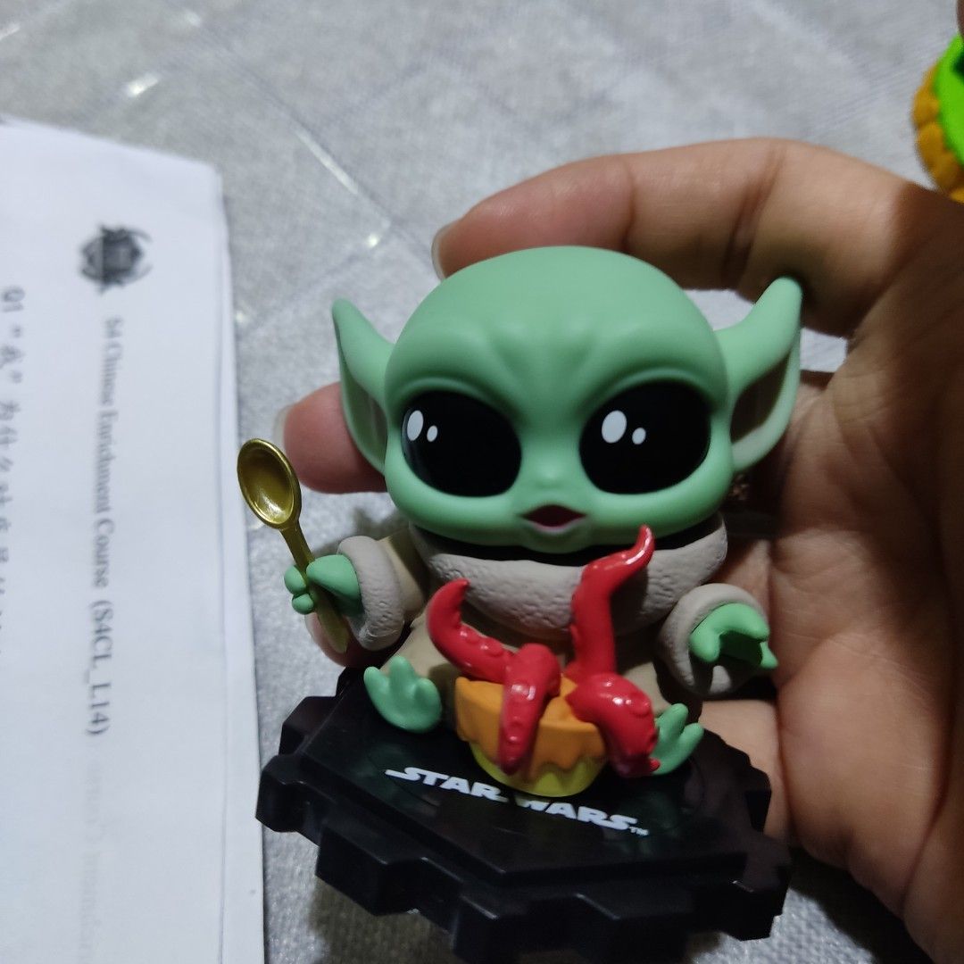 Cosbi Star Wars Grogu Baby Yoda with Chowder POPMART Blindbox, Hobbies ...