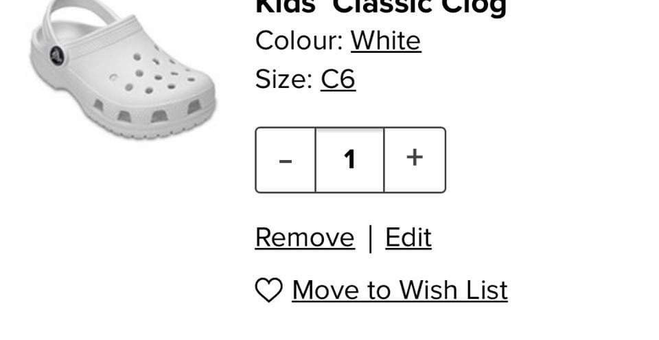 Crocs C6 Classic Clog White, Babies & Kids, Babies & Kids Fashion on ...
