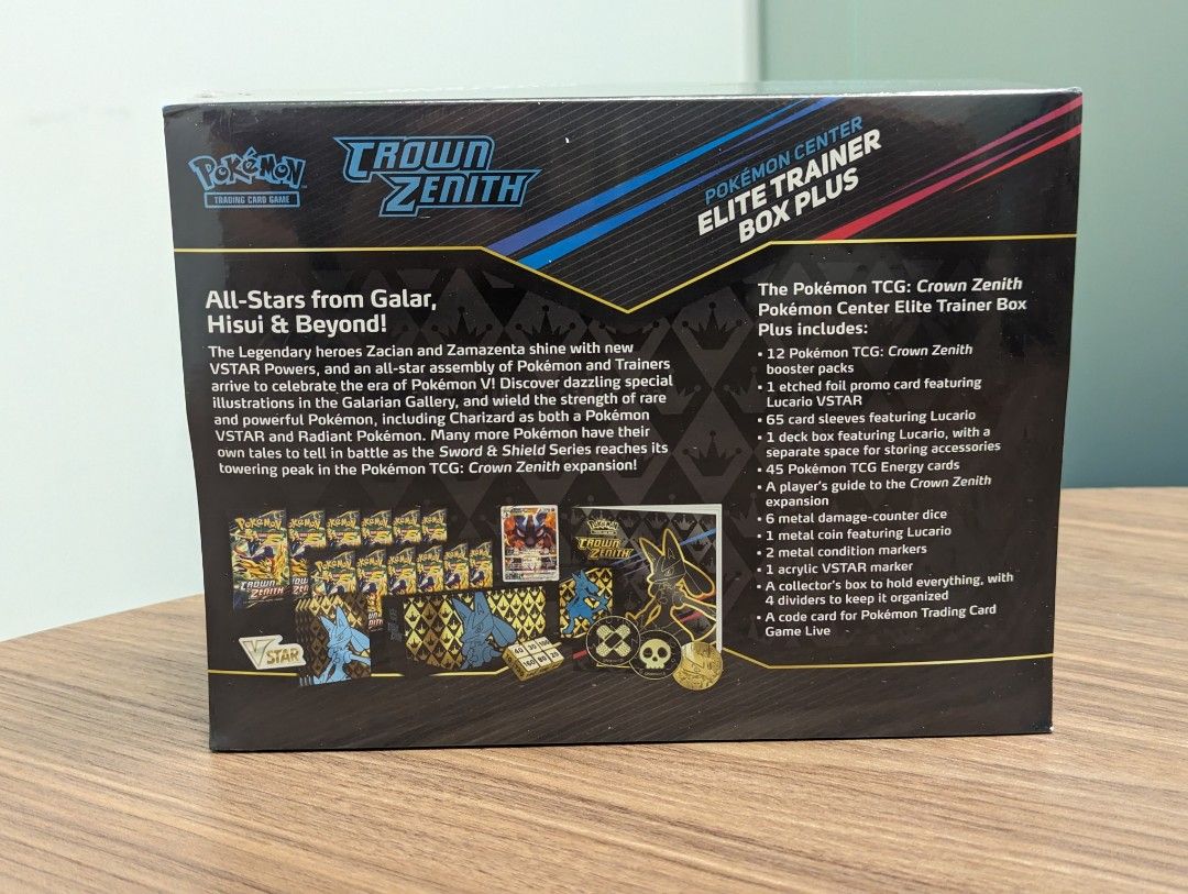 Crown Zenith ETB Pokemon Center Edition, Hobbies & Toys, Toys & Games ...