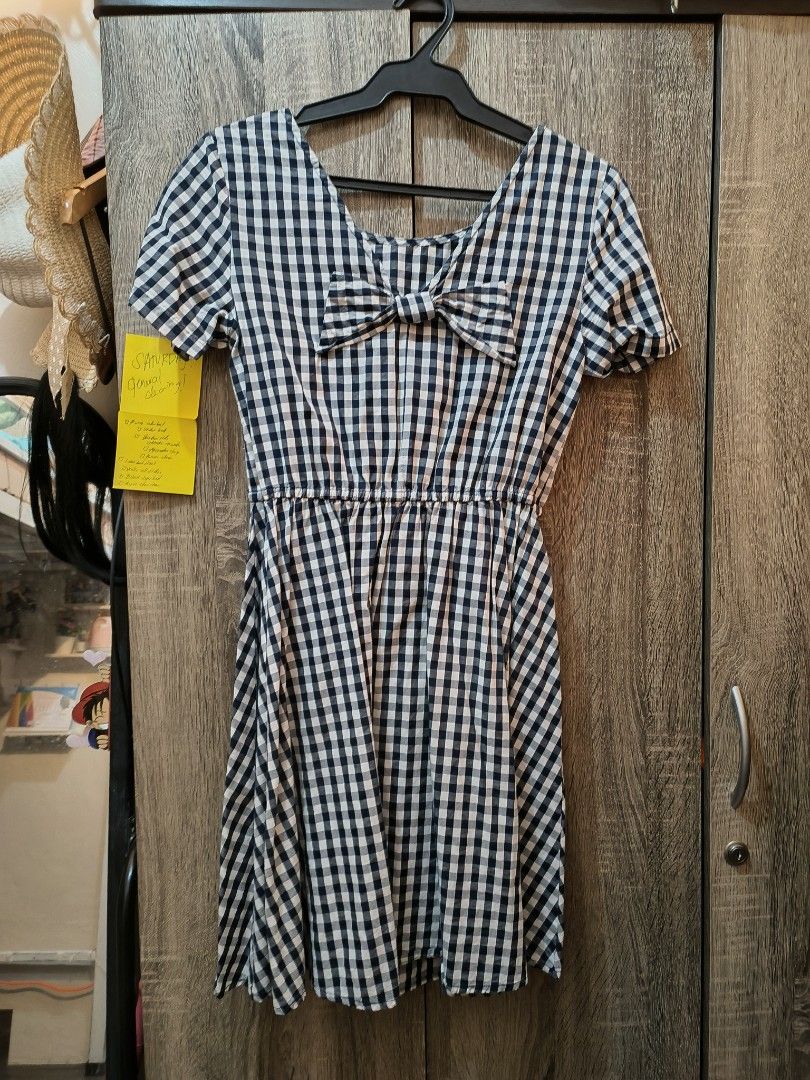 Cute Checkered dress Gothic Lolli Dress Black and White dress on Carousell