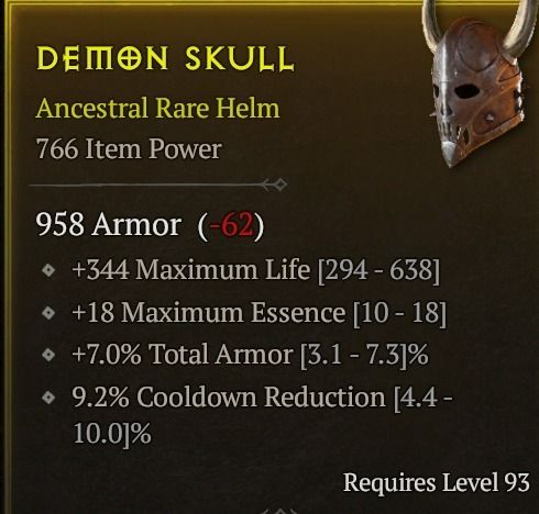 D4 BEST NECRO HELMET Diablo IV, Video Gaming, Gaming Accessories, In ...