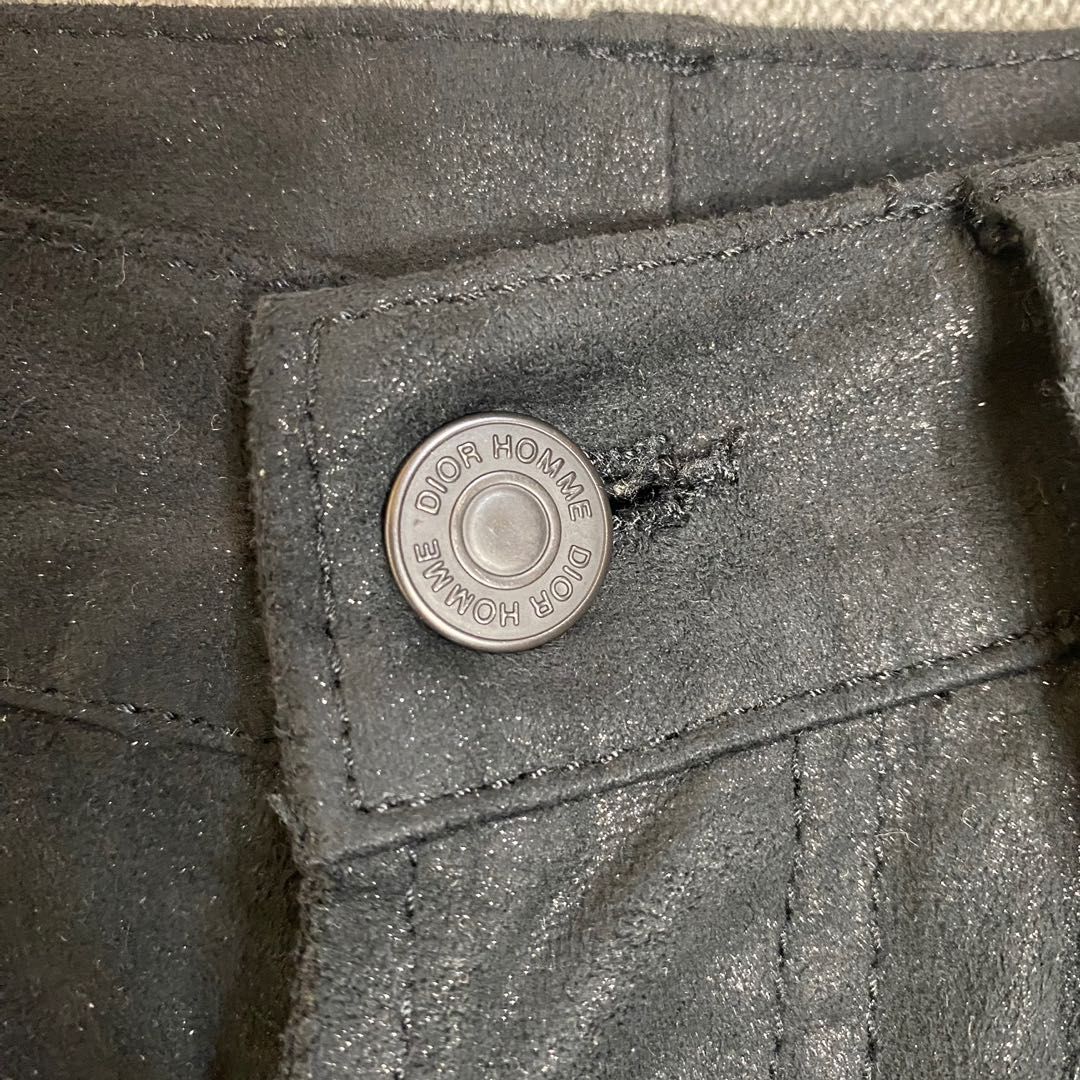Dior Homme - AW08 Black Pearl Moleskin Pants on Carousell