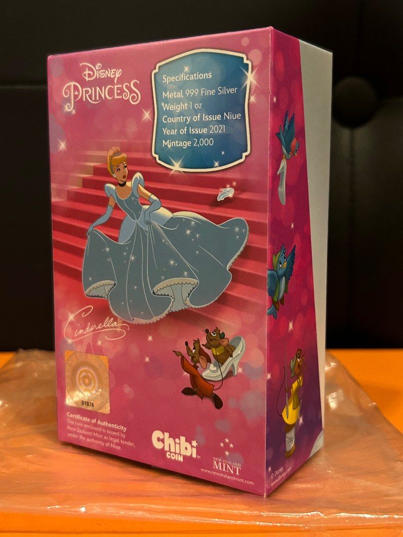 Disney Princess Cinderella 1 Oz Chibi Silver Coin on Carousell