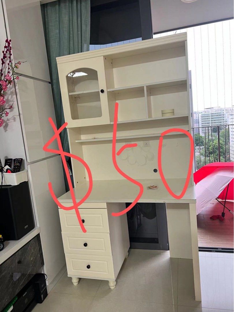 Double decker bed and desk table for sale, Furniture & Home Living ...
