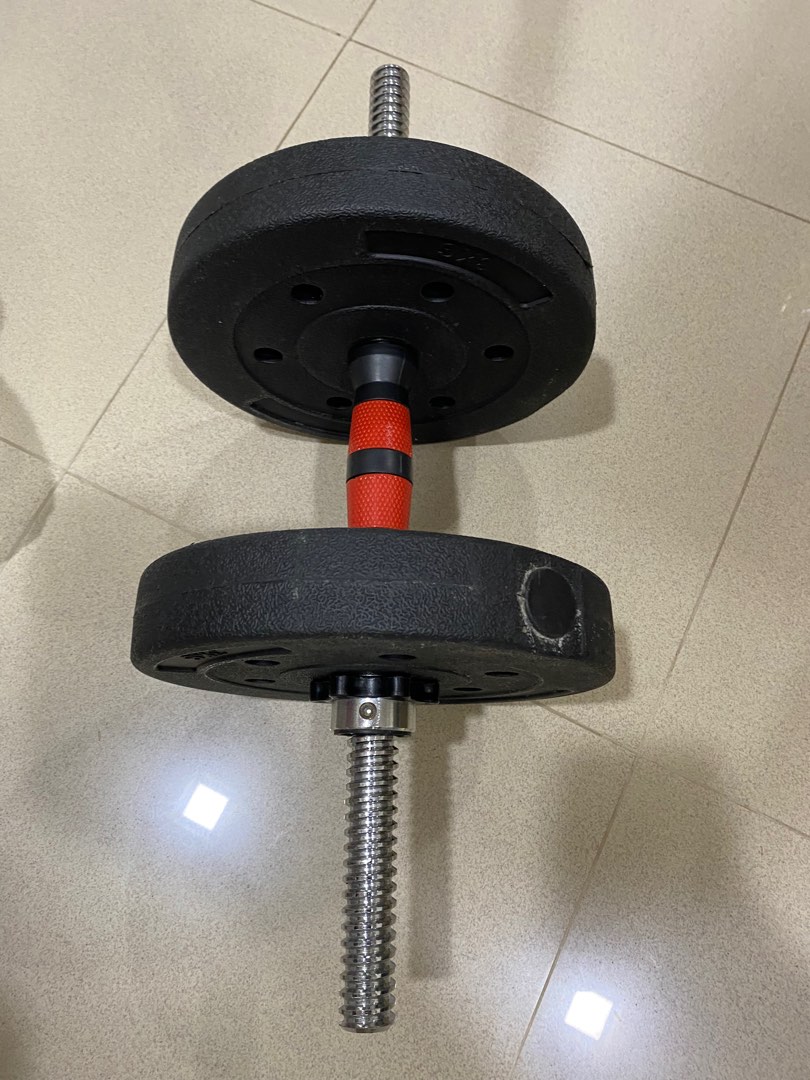 Dumbbell + 30kg plates, Sports Equipment, Exercise & Fitness, Weights ...