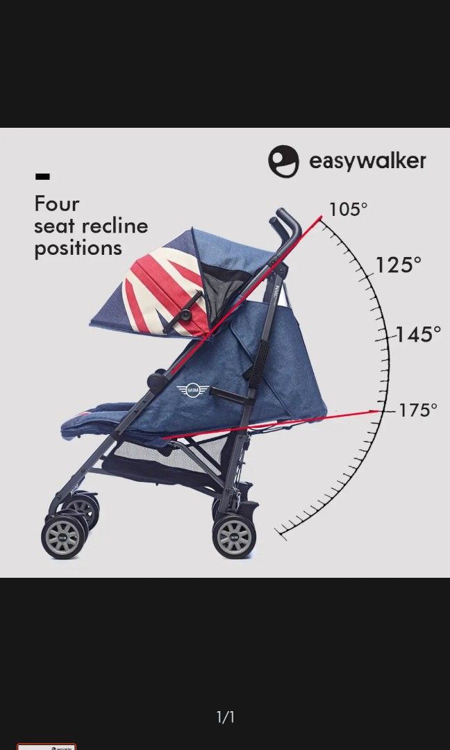 Easywalker Mini Buggy Stroller (Black), Babies & Kids, Going Out ...