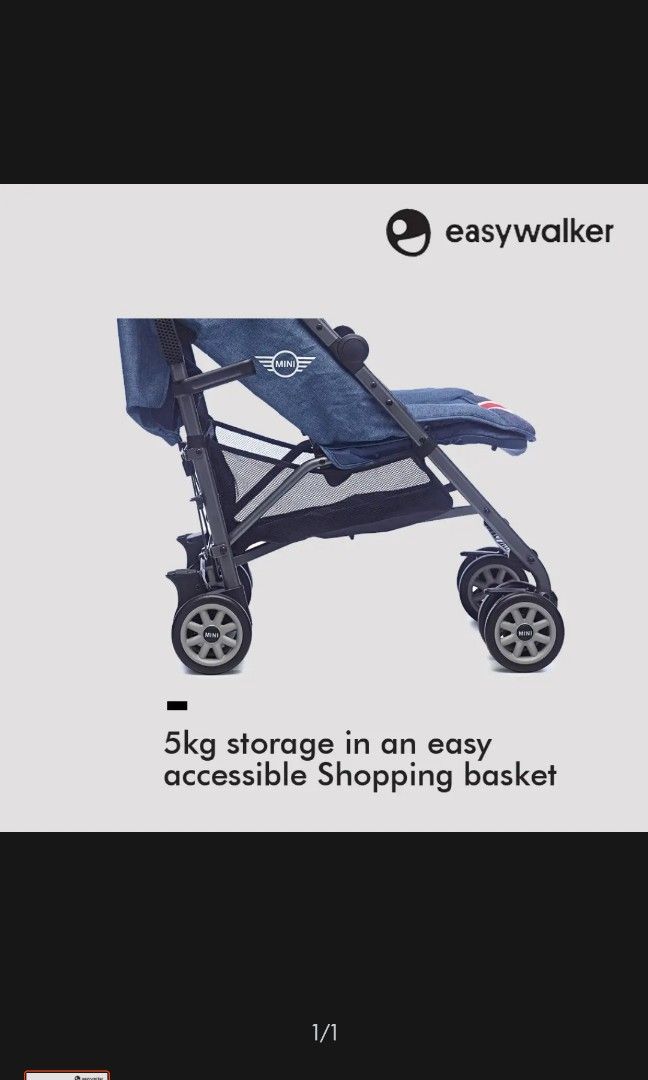 Easywalker Mini Buggy Stroller (Black), Babies & Kids, Going Out ...