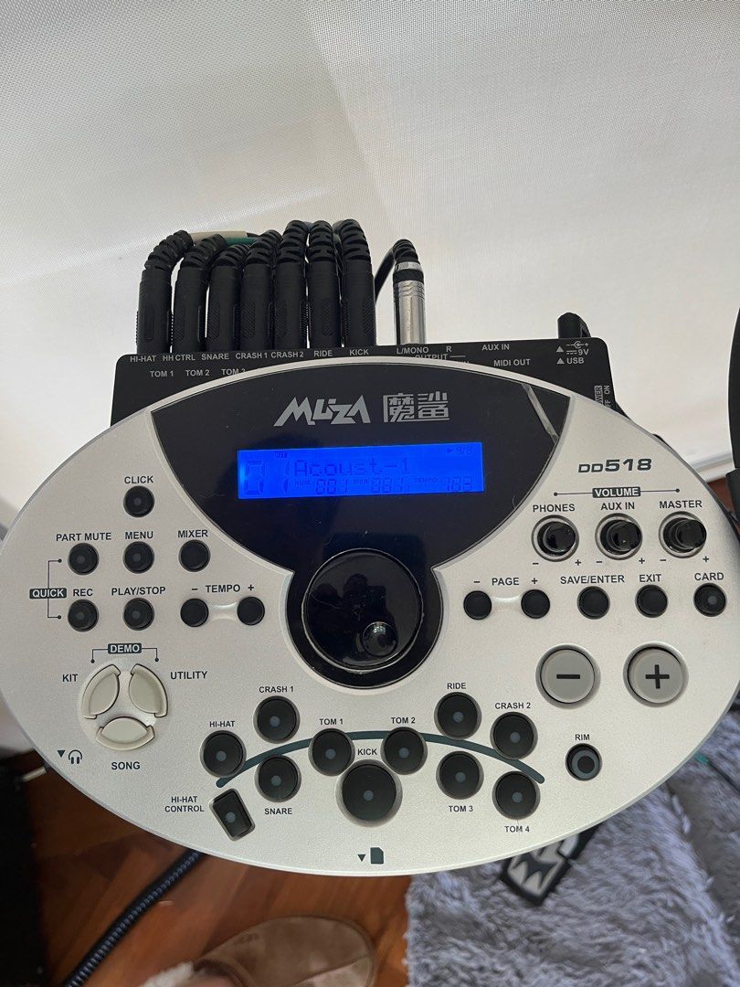 Electric Drum Kit - MUZA DD518, Hobbies & Toys, Music & Media, Musical ...