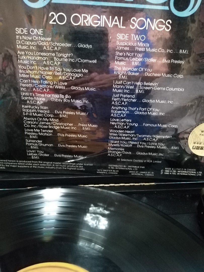 Elvis Presley Love Songs 20 Original Songs LP Album Vinyl Record Good ...
