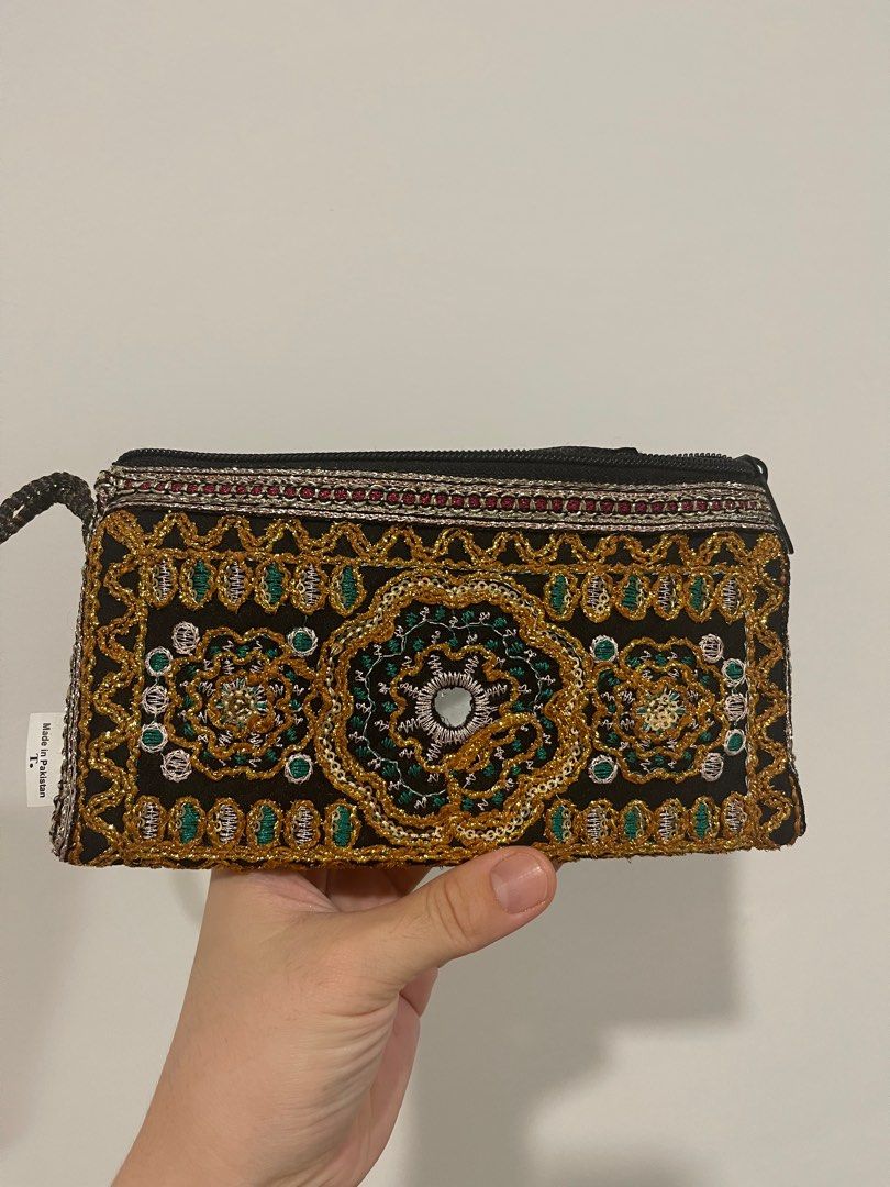 Embroidery Pouch, Luxury, Bags & Wallets on Carousell