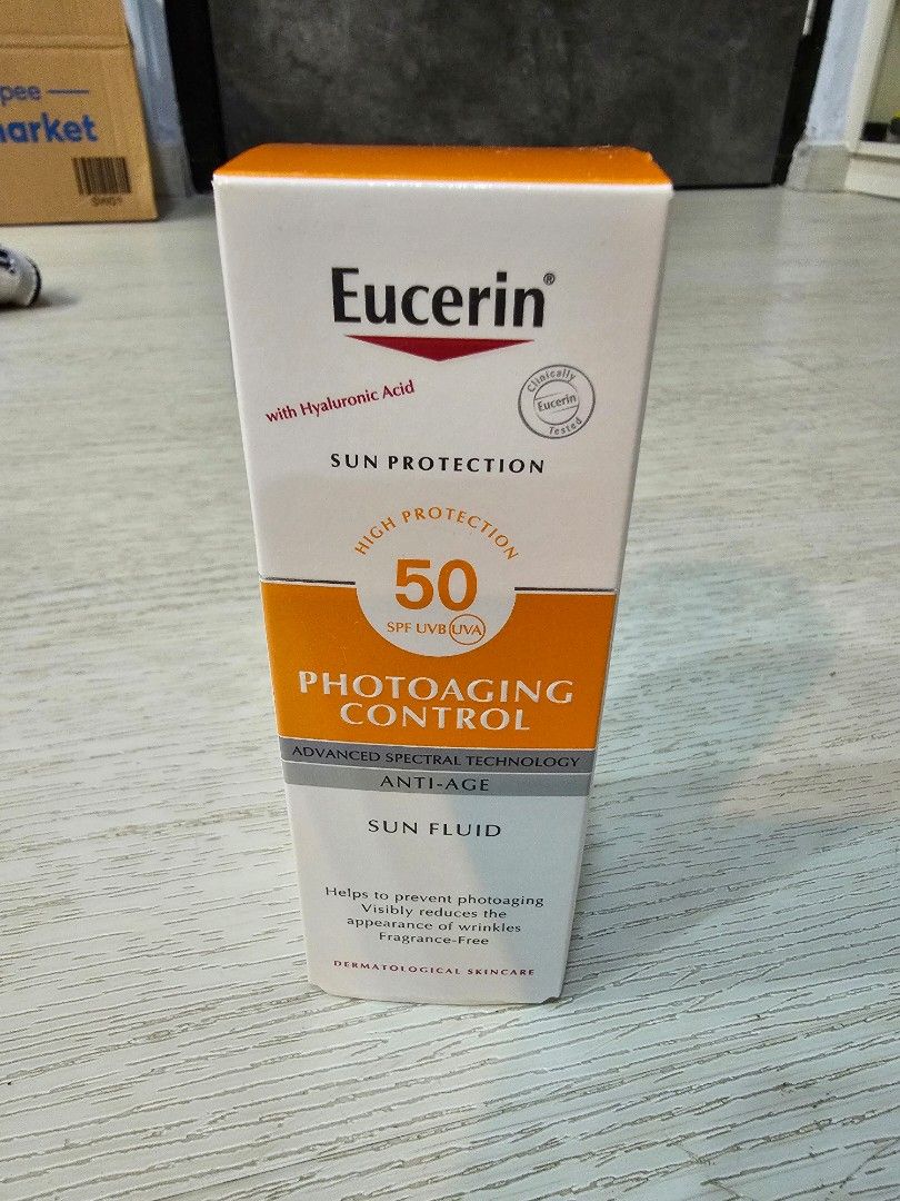 Eucerin Photoaging Control Anti Age spf 50 sun fluid, Beauty & Personal Care, Face, Face Care on ...