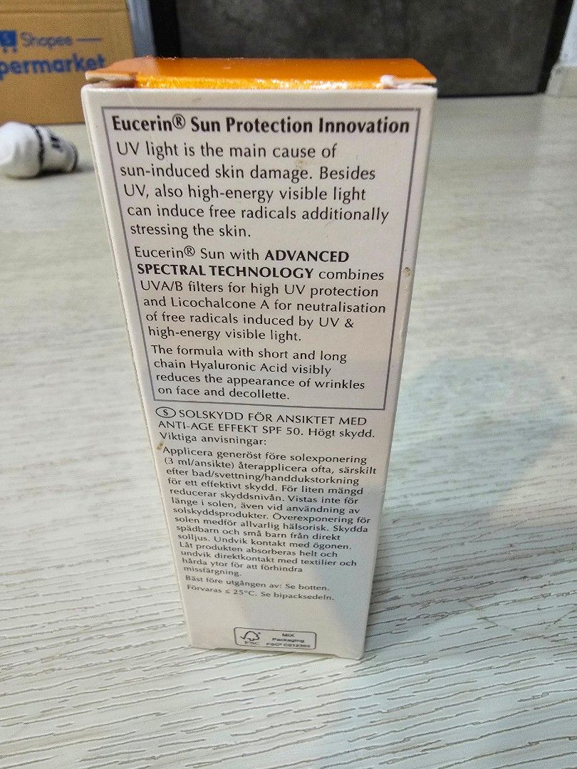 Eucerin Photoaging Control Anti Age spf 50 sun fluid, Beauty & Personal Care, Face, Face Care on ...