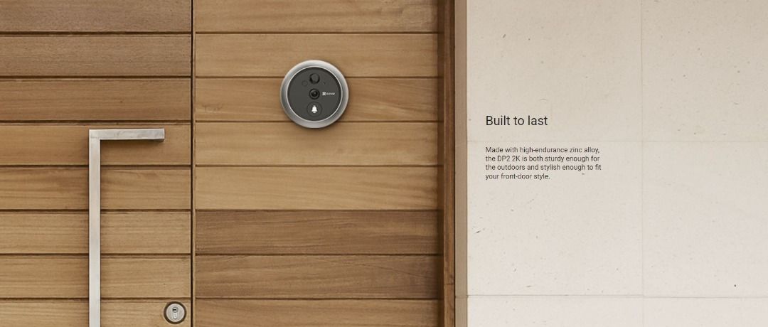 EZVIZ DP2 2K Touch Screen Wire-Free Peephole Wi-Fi Rechargable Battery ...