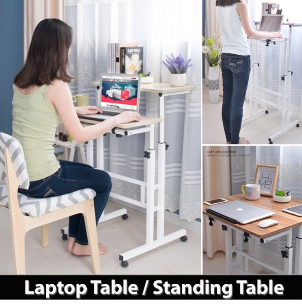 [FREE DELIVERY] 101-1 Movable Computer Laptop Table/ Standing Desk ...