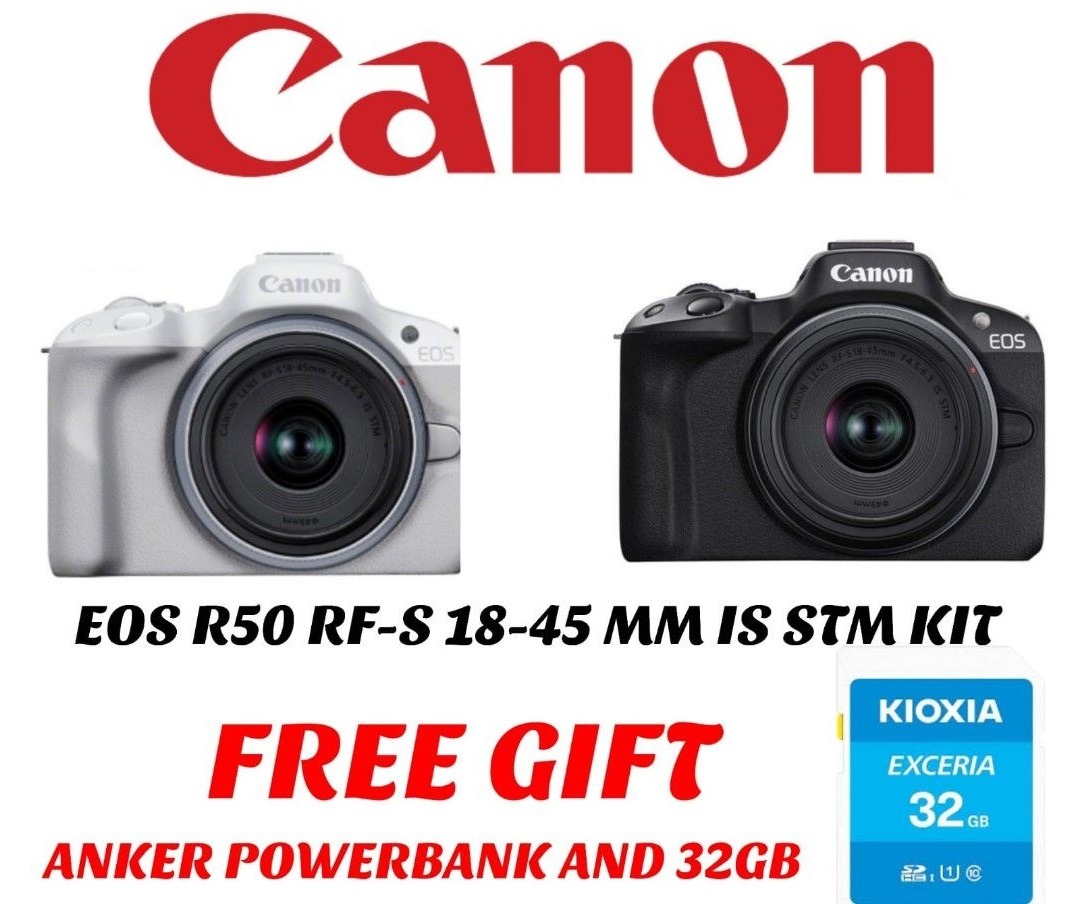 [FREE SAME DAY DELIVERY] Canon EOS R50 with 18-45mm lens kit 99.99% New ...