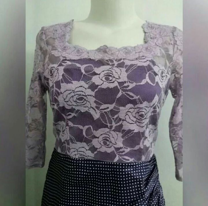 GAUN DRAPERY UNGU, Fesyen Wanita, Pakaian Wanita, Gaun & Rok di Carousell