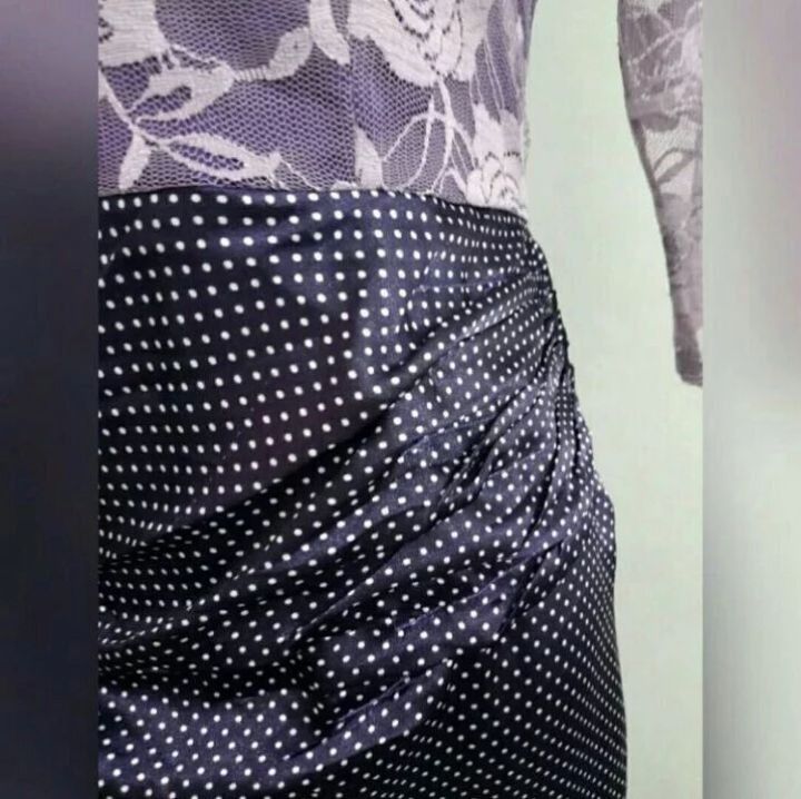 GAUN DRAPERY UNGU, Fesyen Wanita, Pakaian Wanita, Gaun & Rok di Carousell