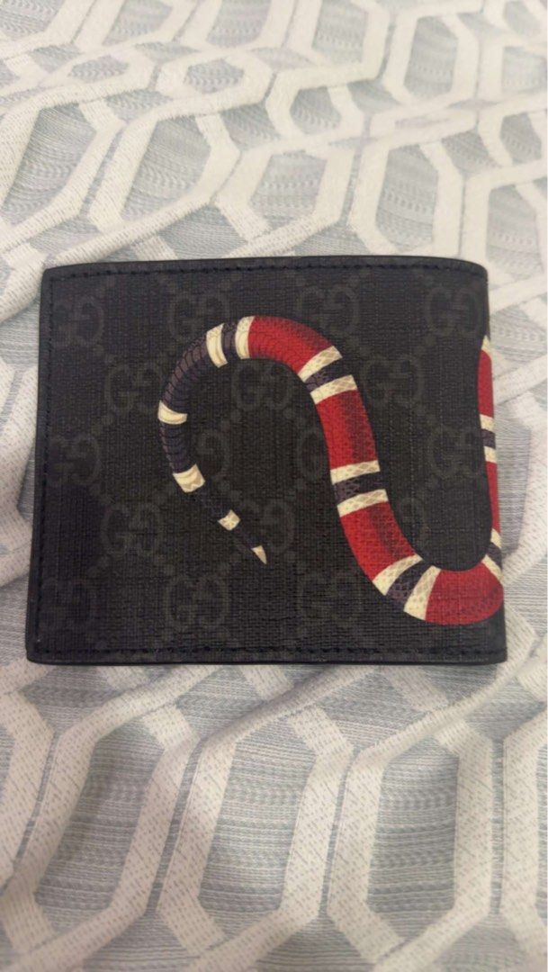 GG Supreme Black Kingsnake GUCCI WALLET, Men's Fashion, Watches ...