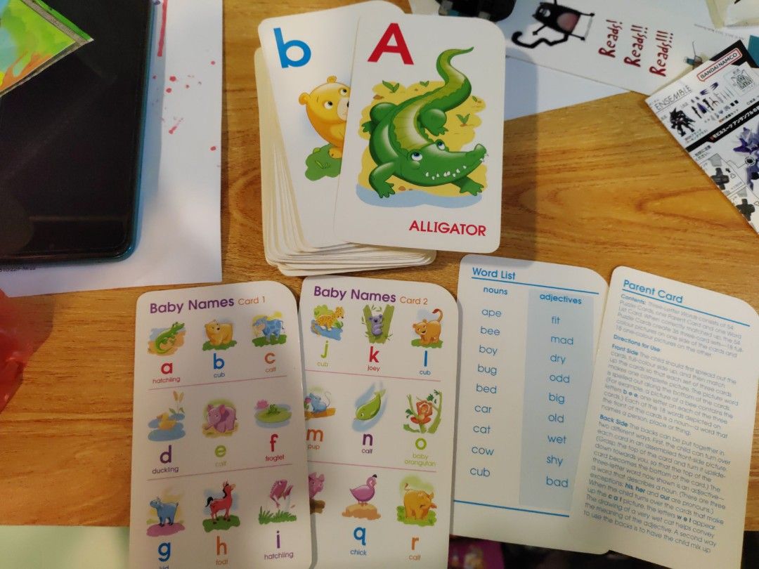 Go Fish Alphabets and animals flash cards games, Hobbies & Toys, Toys ...