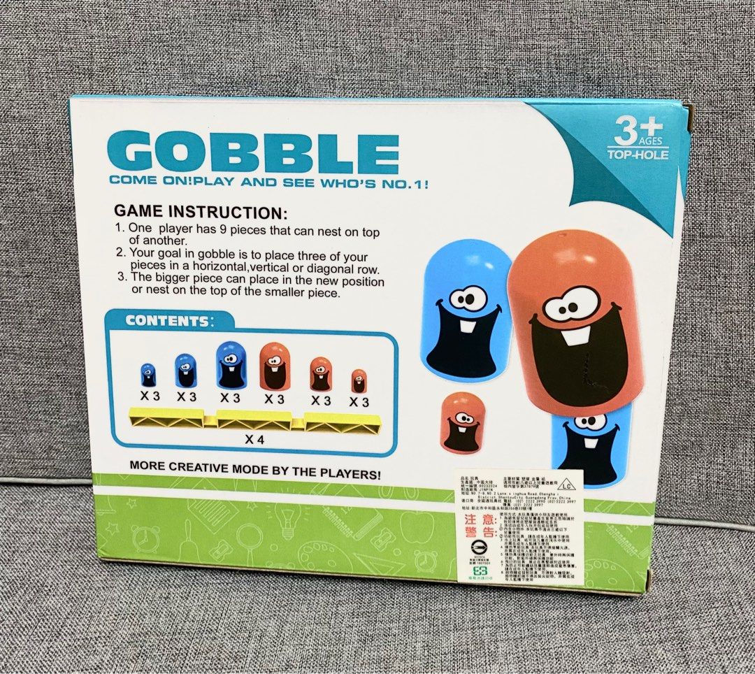近全新～GOBBLE大吃小連線遊戲 桌遊 兒童遊戲, 書籍、休閒與玩具, 玩具、公仔、桌遊在旋轉拍賣