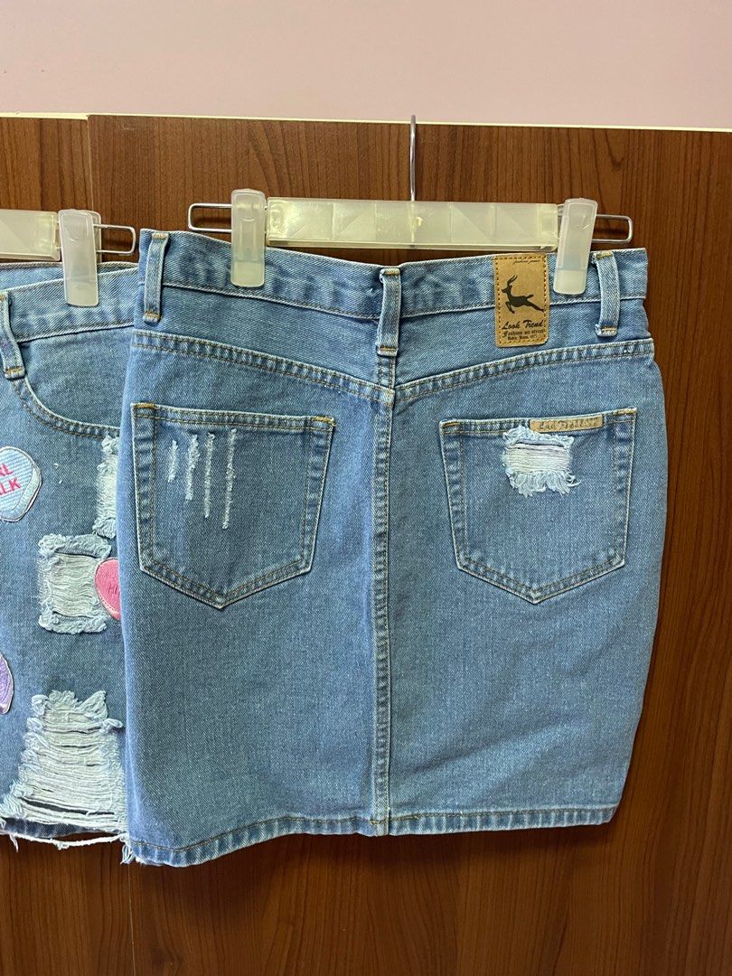 Handmade Cute denim skirt, Women's Fashion, Bottoms, Skirts on Carousell