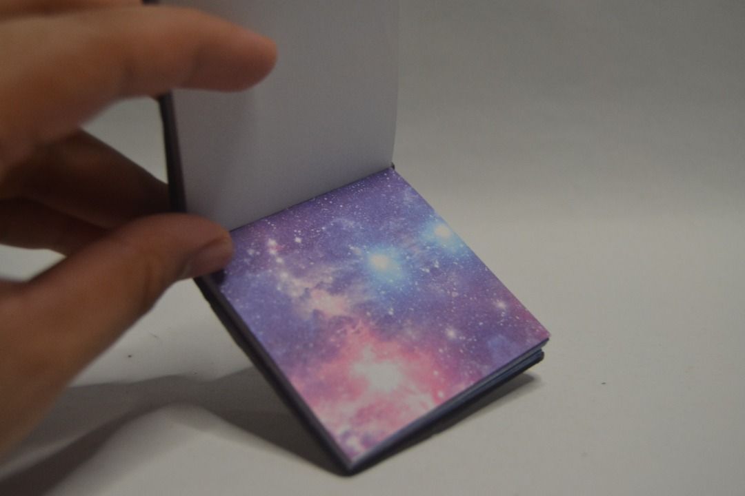 Handmade DIY Origami noted Pad memo Black Crying Moon cover on Carousell