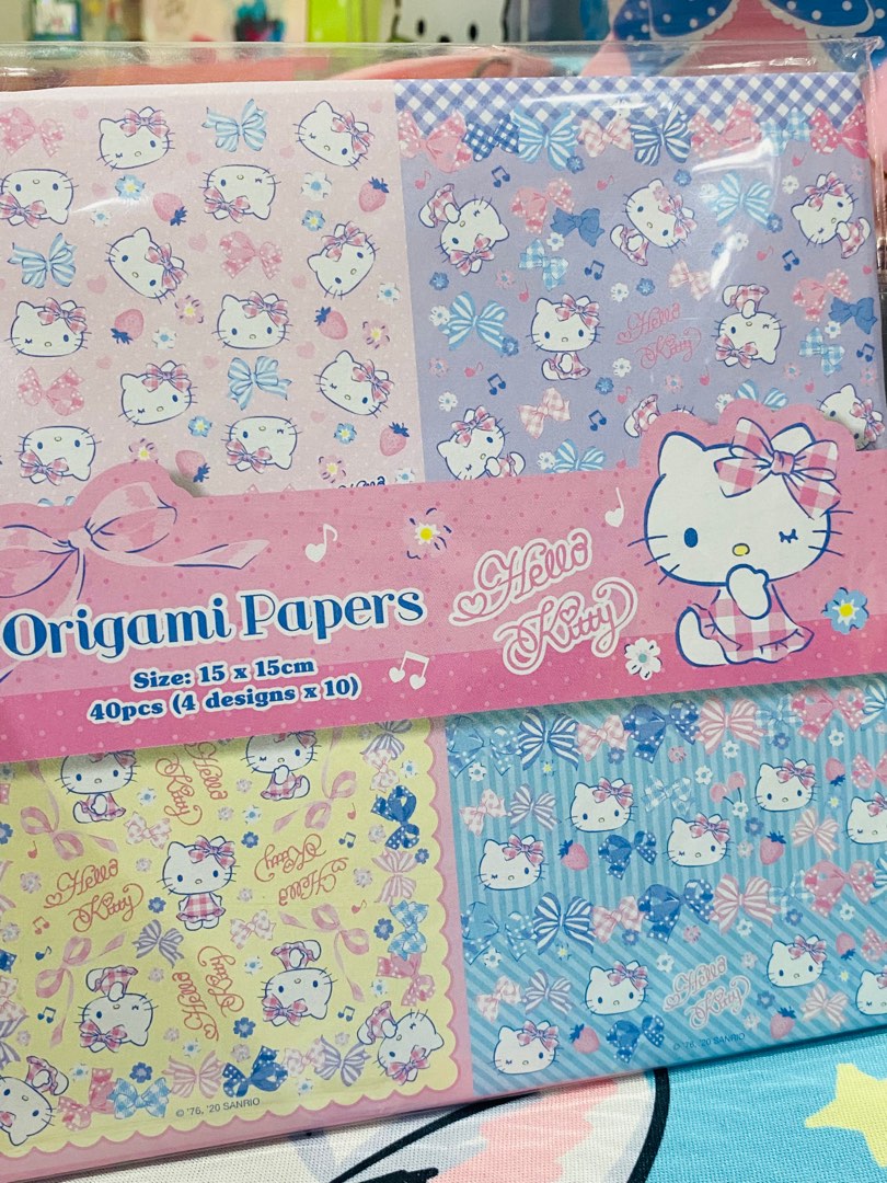 hello kitty origami paper on Carousell