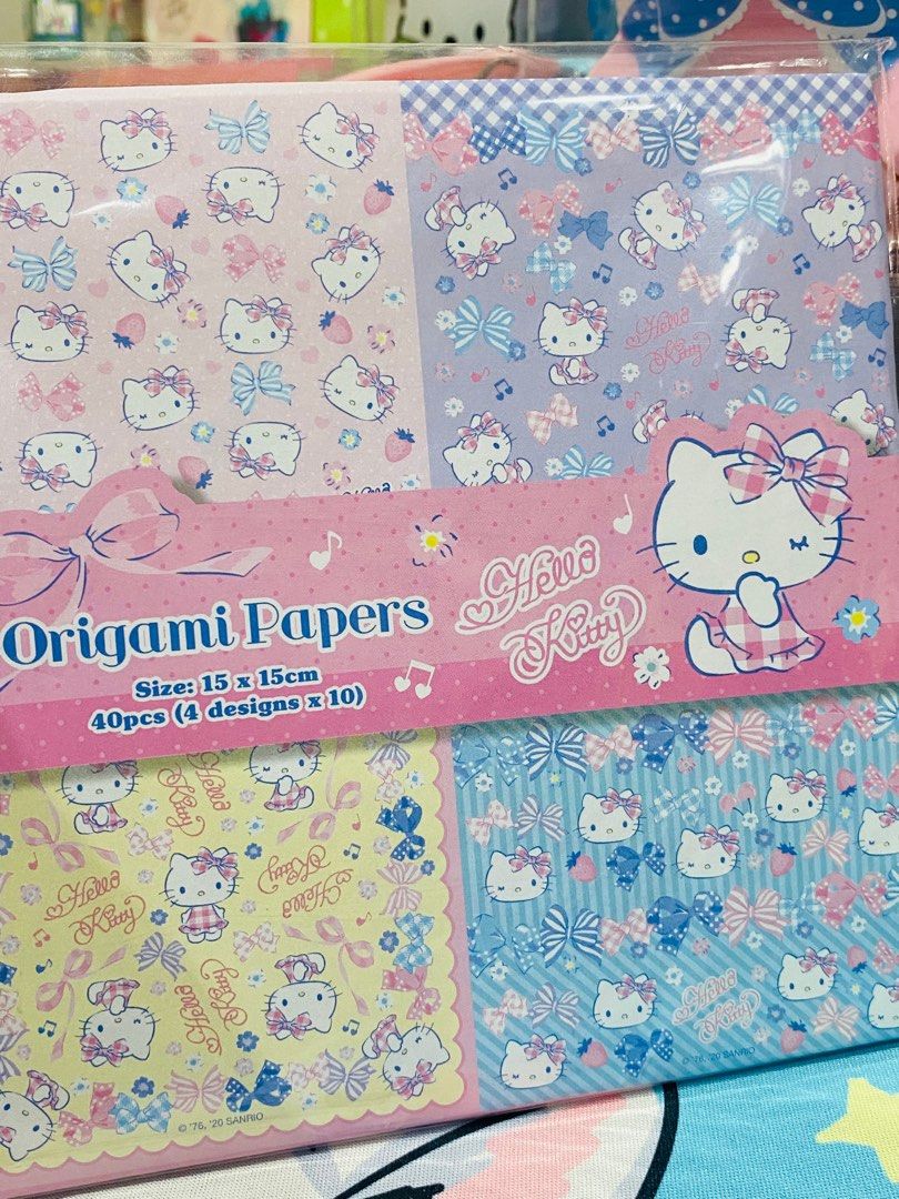 hello kitty origami paper on Carousell