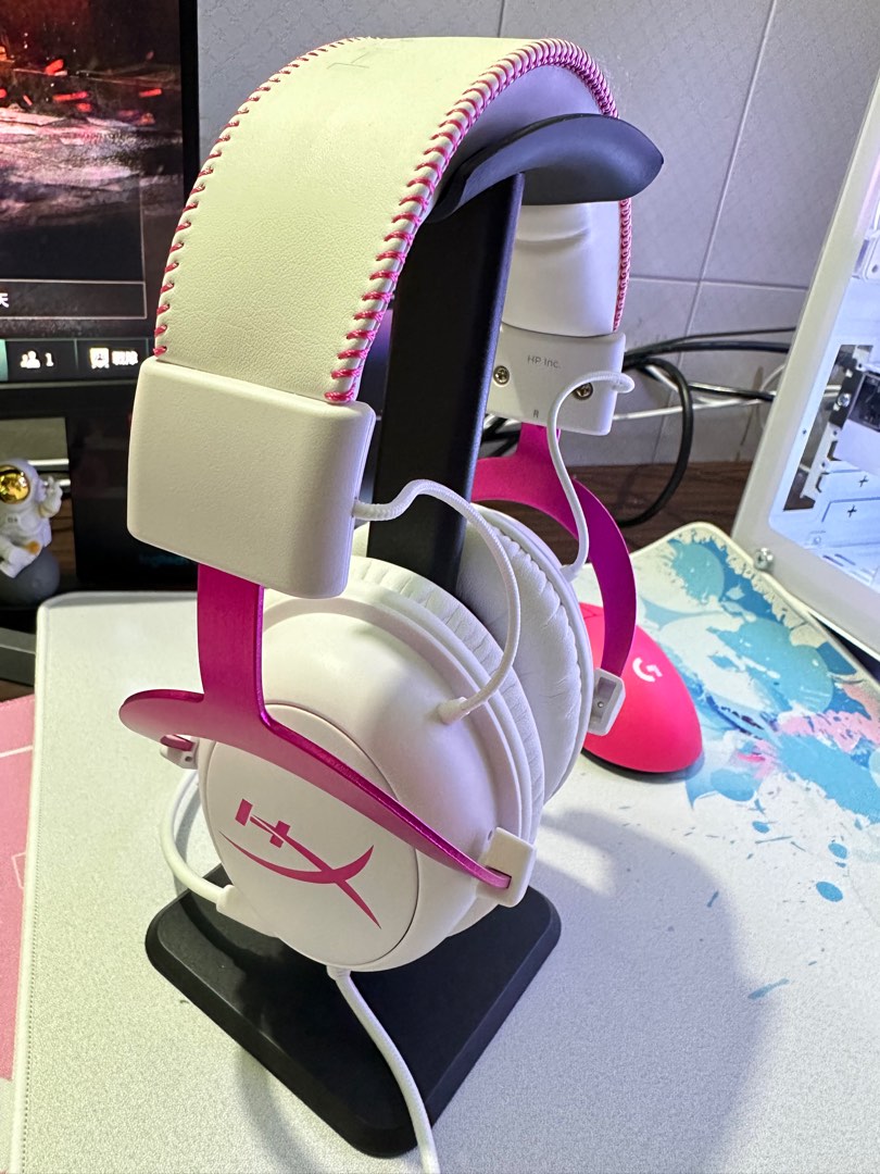 Hyperx cloud2 White pink color, Audio, Headphones & Headsets on Carousell