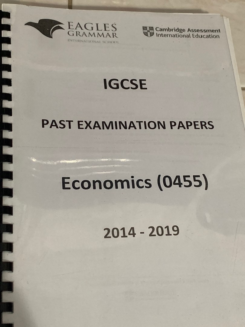 IGCSE Past Year Papers Economics (0455) 2014-2019, Hobbies & Toys ...