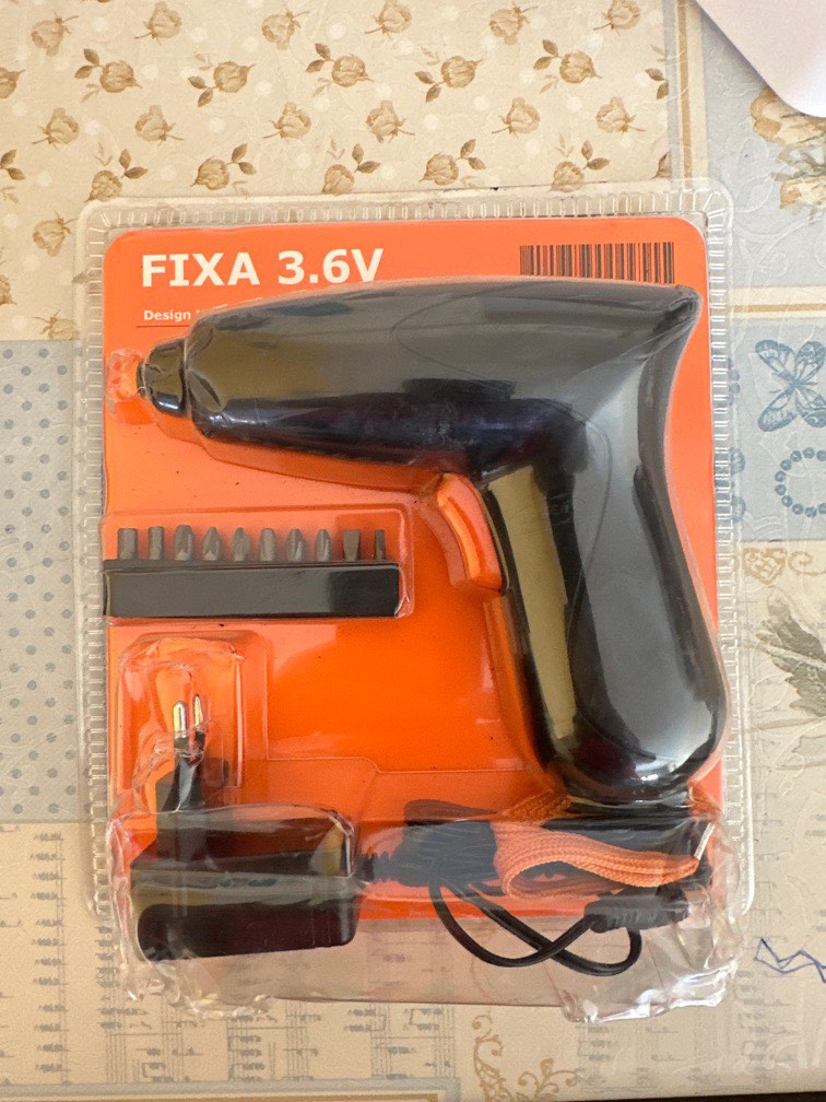 IKEA FIXA 3.6 V powered screw driver and tool kit, Furniture & Home ...